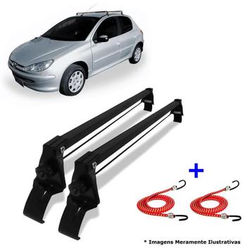 Rack Teto Peugeot 206 207 4 Pts 99 A 2015 + 2 Elástico Carga - Vhip ...