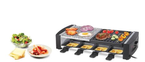 Raclette Raclete Grill Chapa 8 Pessoas Antiaderente 1200w - Daewoo ...