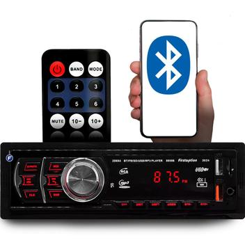 Radio Automotivo Sem Toca Cd Mp3 Player Bluetooth Usb Sd Controle Remoto - First Option - Rádio ...