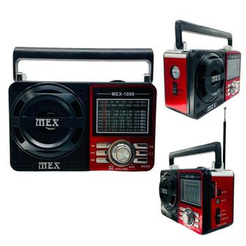 Rádio Mex Retrô Recarregável AM, FM, USB, Receptor 9 Bandas - Rádio ...