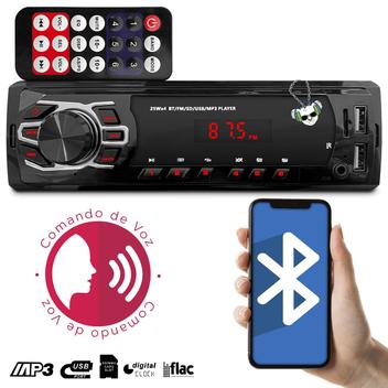 Rádio Mp3 1 Din Player Som Automotivo de Carro 2 Usb Sd Auxiliar ...
