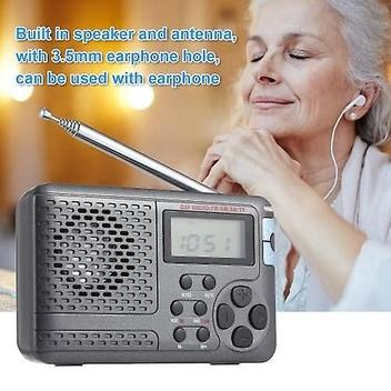 Rádio Portátil AM/FM/SW Digital com Tela LCD - Receptor de Rádio ...