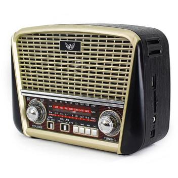 Radio Retro Portátil Clássico Am/Fm/Sw Entrada Usb - Gold - Rádio ...
