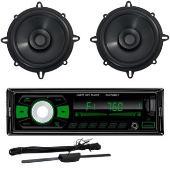 Rádio Roadstar RS2724 24v BT/2 USB/SD/FM/Auxiliar + 2 Alto Falantes 5 ...