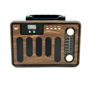 Radio Vintage Am Fm Com Relógio Entradas Pendrive Aux Antena - Altomex ...
