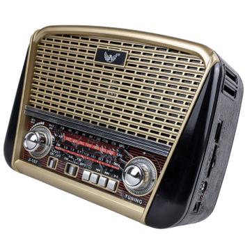 Radio Vintage Recarregavel AM FM SW Entrada Usb SD e Aux Bivolt Manual ...