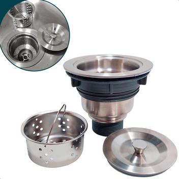 Ralo Cozinha 4 1/2 Com Cesto Higiênico Removível Basket Valvula Pia Aço ...