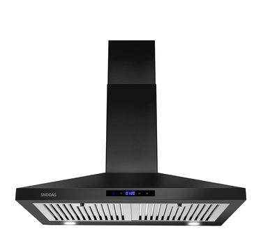 Range Hood SNDOAS Black montado na parede de 30 polegadas com controle ...