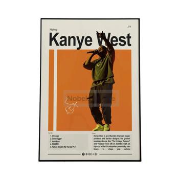 Rapper Hip-Hop Cantor 2Pac Eminem Kanye J-Cole Pôster De Retrato Em ...