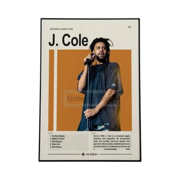 Rapper Hip-Hop Cantor 2Pac Eminem Kanye J-Cole Pôster De Retrato Em ...