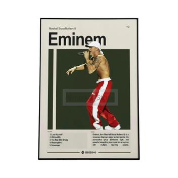 Rapper Hip-Hop Cantor 2Pac Eminem Kanye J-Cole Pôster De Retrato Em ...