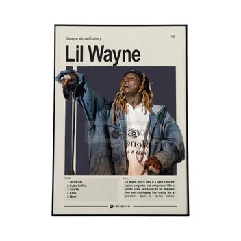 Rapper Hip-Hop Cantor 2Pac Eminem Kanye J-Cole Pôster De Retrato Em ...