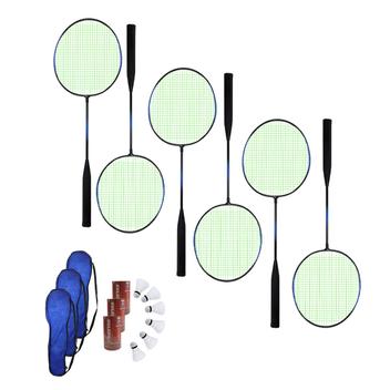 Raquete Badminton Peteca Raqueteira Com Alça Esporte Kit 6un - Fuhua ...
