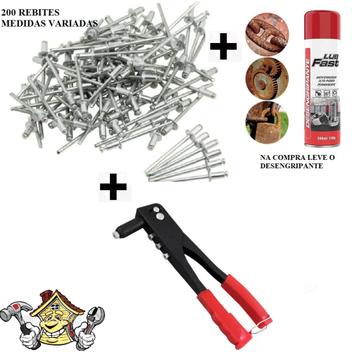 Rebitador manual com duzentos rebites pop medidas variadas - SP TOOLS ...