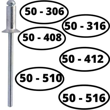 Rebite Pop Repuxo Alumínio Kit 300 Un 6 Medidas Fixação - Jomarca ...