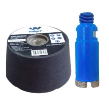 Rebolo e Broca Copo Cônico 4 Polegadas 120 Porcelanato - Anker do ...