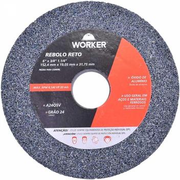 Rebolo Reto de Uso Geral Grosso Worker 6'' x 3/4'' x 1.1/4'' - Rebolo ...