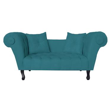 Recamier Sofá Decorativo Para Hall de Entrada Londres 160 Suede Azul ...