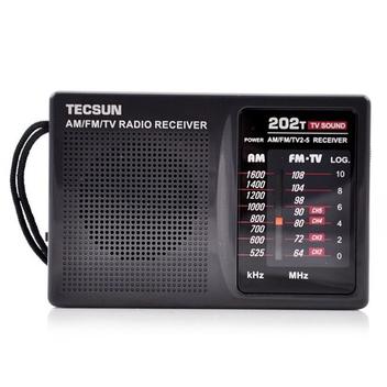Receptor de rádio de bolso TECSUN R 202T AM/FM/TV com alto-falante ...