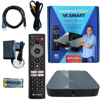 Receptor Digital Tv 4k Vx Smart Android Vivensis - Conversor Digital ...