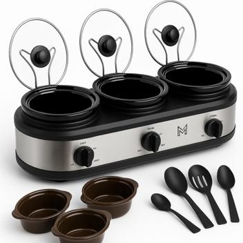 Rechaud Eletrico Triplo Buffet Cozinha Lento Inox 127v 220v - Member's ...