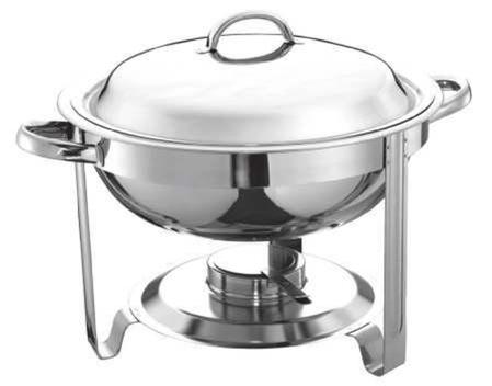 Rechaud redondo 5 Litros Aço Inox - Trovy - Rechaud - Magazine Luiza