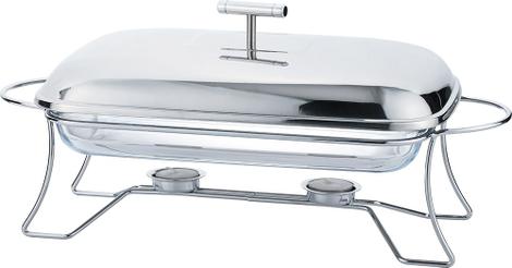 Rechaud Retangular 2,2L em Vidro com Tampa Inox Mimo Style 9548 ...