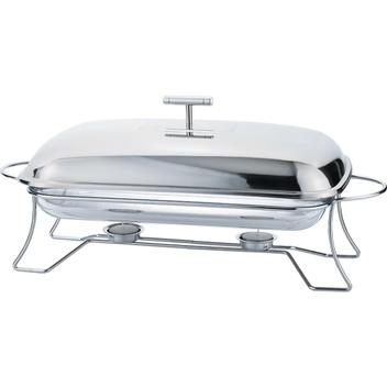 Rechaud Retangular 3 Litros Vidro Resistente e Tampa em Inox - Mimo ...