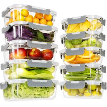 Recipientes de armazenamento de alimentos de vidro S SALIENT Conjunto ...