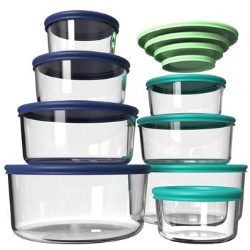 Recipientes de vidro para armazenamento de alimentos AILTEC com tampas ...