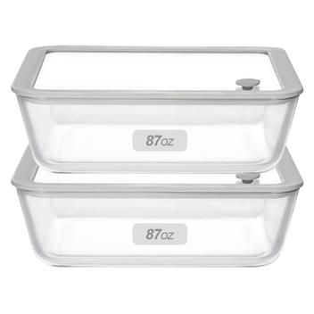 Recipientes de vidro para armazenamento de alimentos EcoEvo 87 onças ...