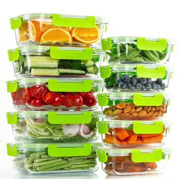 Recipientes de vidro para armazenamento de alimentos UMEIED, pacote com ...