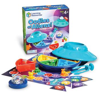 Recursos de aprendizagem Oodles of Aliens Sorting Saucer, Fine Motor ...