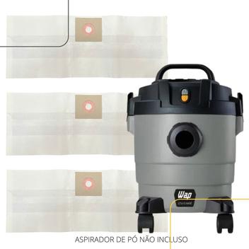 Refil Saco Descartável P/Aspirador de Pó Wap GTW 10 Maré1400W Kit c ...