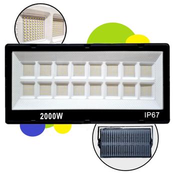 Refletor Led 2000w Holofote Bivolt Prova Dágua Ip67 Frio - Hi-SoverLed ...