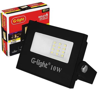 Refletor Led Slim 10W Frio 6500K Ip65 Policarbonato G-Light - Refletor ...