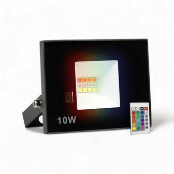 Refletor Led Smd 10W Rgb Com Controle - Mgc - Refletor - Magazine Luiza
