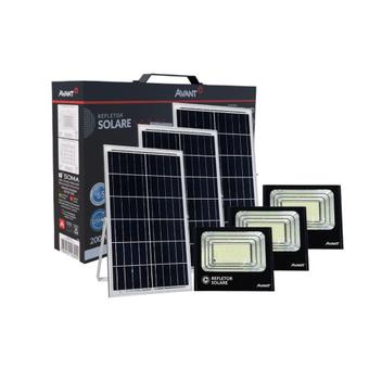 Refletor Led Solar Avant 200W Preto 6500k Luz Branca 3 Uni. - Refletor ...