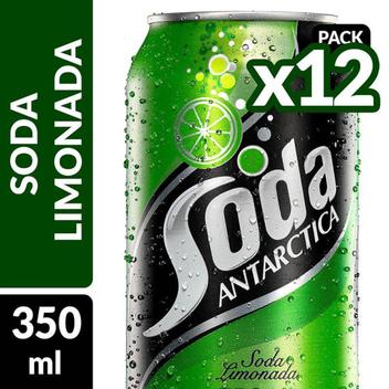 Refrigerante Antarctica Soda Limonada Lata 350 ml Embalagem com 12 ...