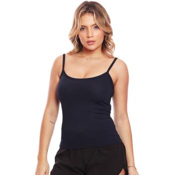 Regata De Alcinha Canelado Lisa Básica Feminina - Brás e Cia - Regata ...