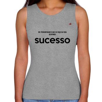 Regata Feminina O que faço da vida Sucesso - Foca na Moda - Camiseta ...