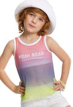 Regata Infantil Tule Estampado Poah Noah - Poah Banana - Regata Infantil - Magazine Luiza