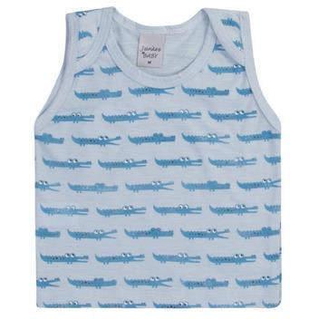 Regata Jacaré Azul Bebê Menino JunkesBaby - Regata para Bebês ...