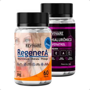 Regenera Multivitaminico Hidrata e Protege 60 cps + Resveratrol Acido ...