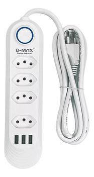 Regua Com 4 tomadas 3 usb Portas 2 Metros - Rhos - Filtro de Linha ...
