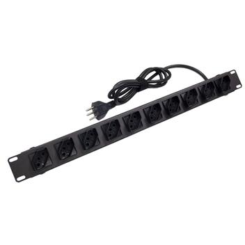 Régua Padrão Rack 19" com 10 Tomadas 10A - CTC - Extensão Elétrica ...