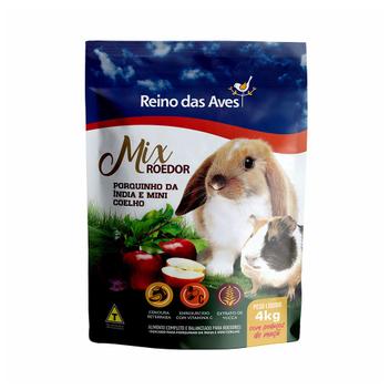Reino das Aves Mix Roedor Porquinho da Índia/Mini Coelho 4kg - Outros ...