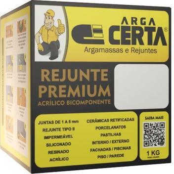 Rejunte Premium Acrílico Bicomponente Grafite - Arga Certa - Rejunte - Magazine Luiza