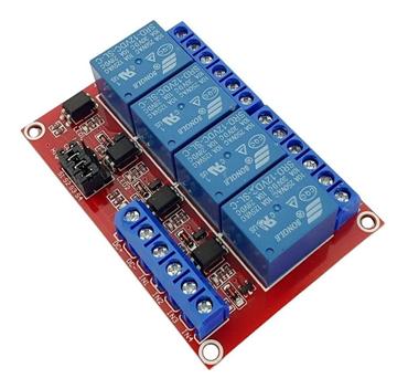 Rele 12V 4 Canais Modulo Para Arduino Nodemcu Esp8266 Automação - OEM ...