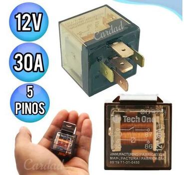 Rele Com 5 Terminais 12v 30a TC ONE Veicular Universal 24h - CARDAD ...